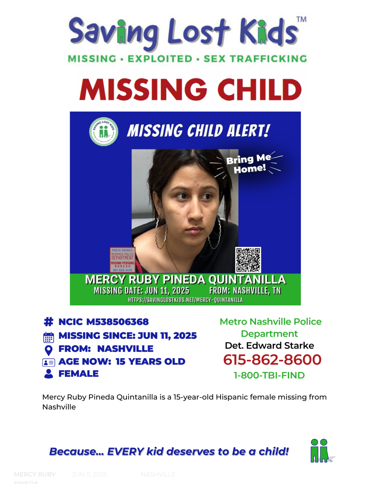 Mercy Pineda Quintanilla | Saving Lost Kids